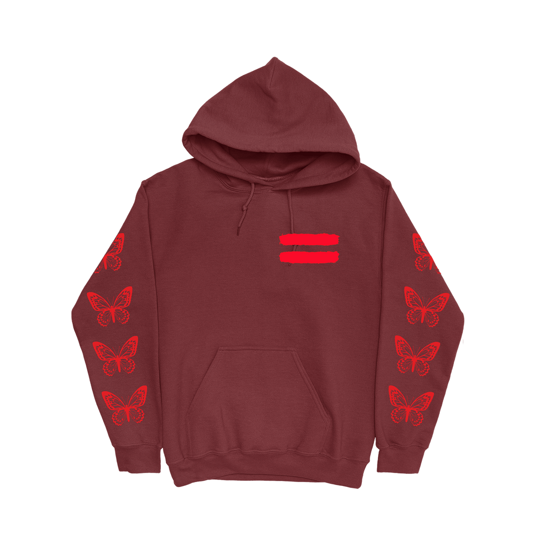 Repeat Butterfly Burgundy Hoodie – Ed Sheeran